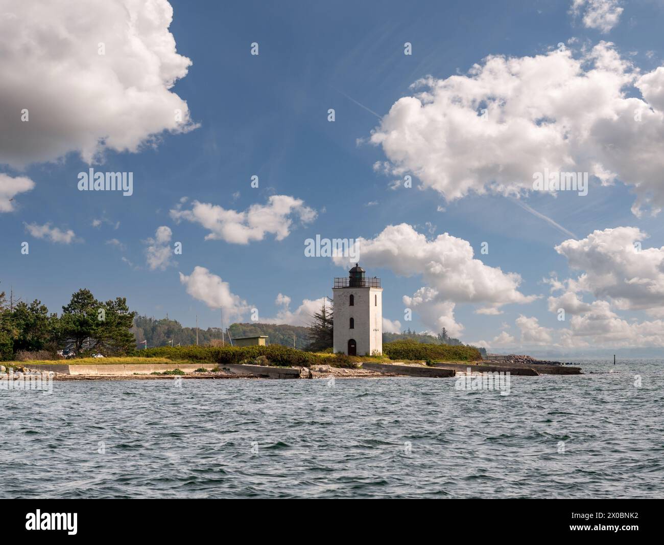 Lighthouse of Bågø, a small island in Little Belt belonging to Assens ...