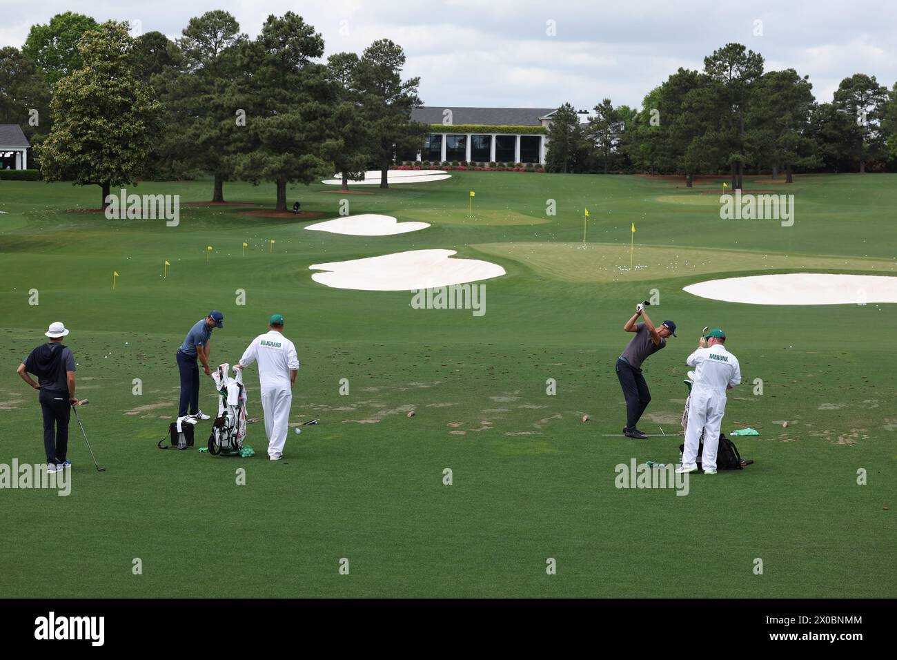 (L-R) Denmark's Nicolai Hojgaard and Poland's Adrian Meronk during a ...