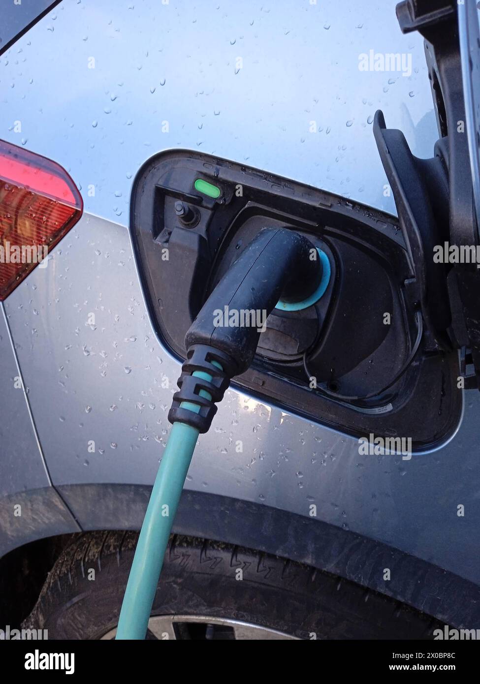 symbol of an electric car or electric vehicle powered by electric ...