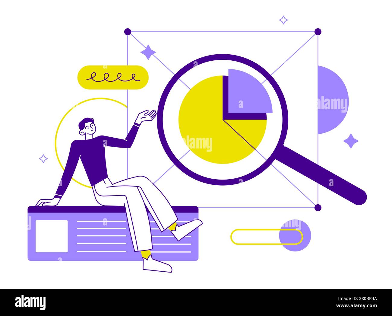 The employee is working with data Stock Vector Image & Art - Alamy