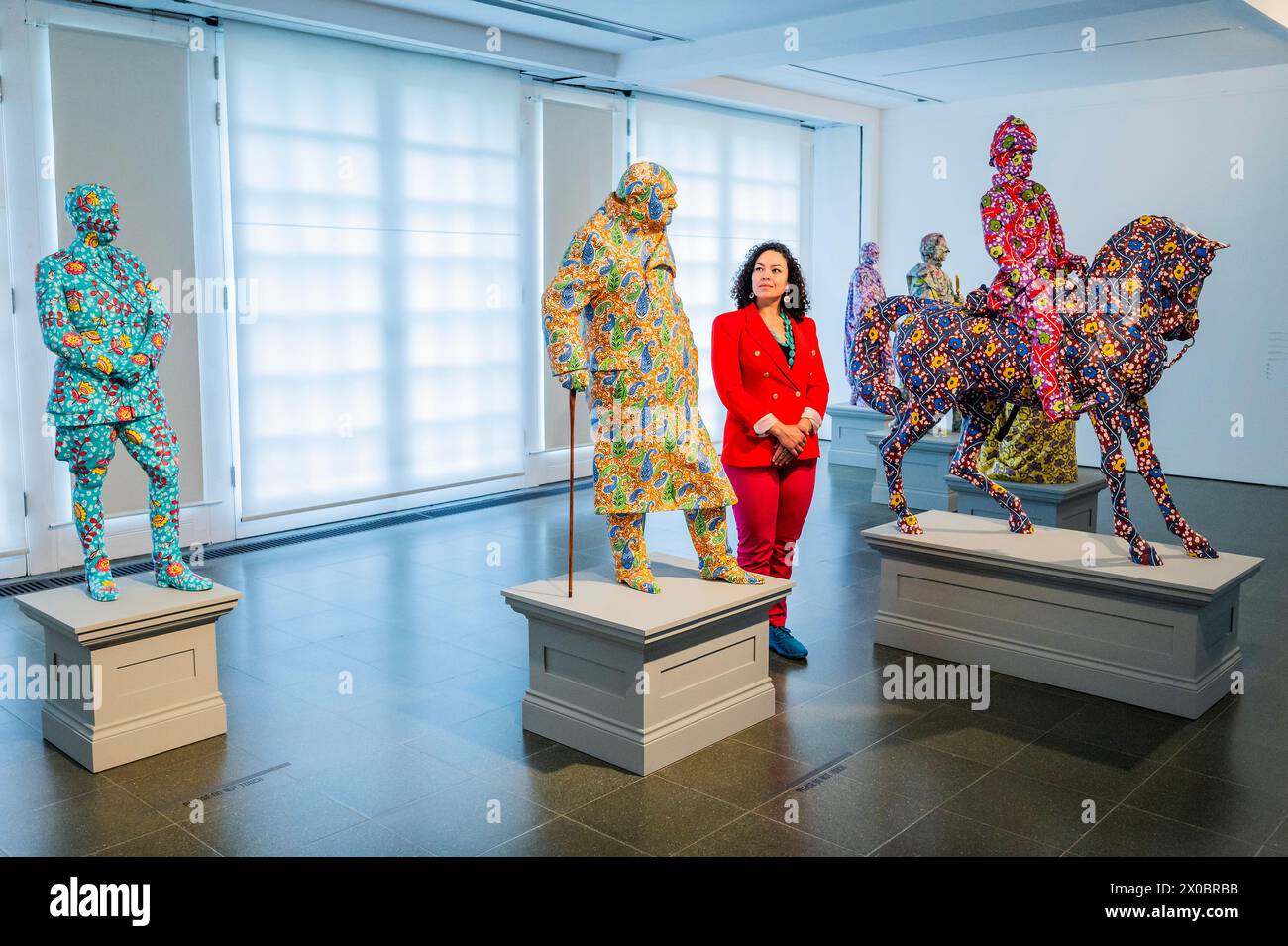 London, UK. 11th Apr, 2024. Tamsin Hong, curator, with Decolonised ...