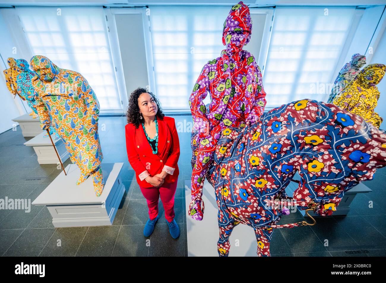London, UK. 11th Apr, 2024. Tamsin Hong, curator, with Decolonised ...