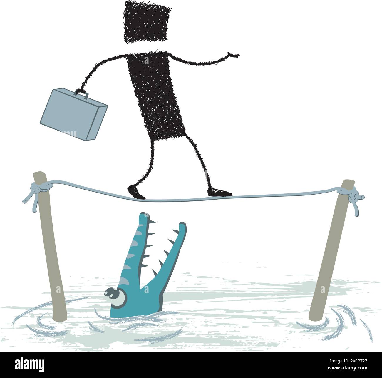 Tightrope walking stick Cut Out Stock Images & Pictures - Alamy