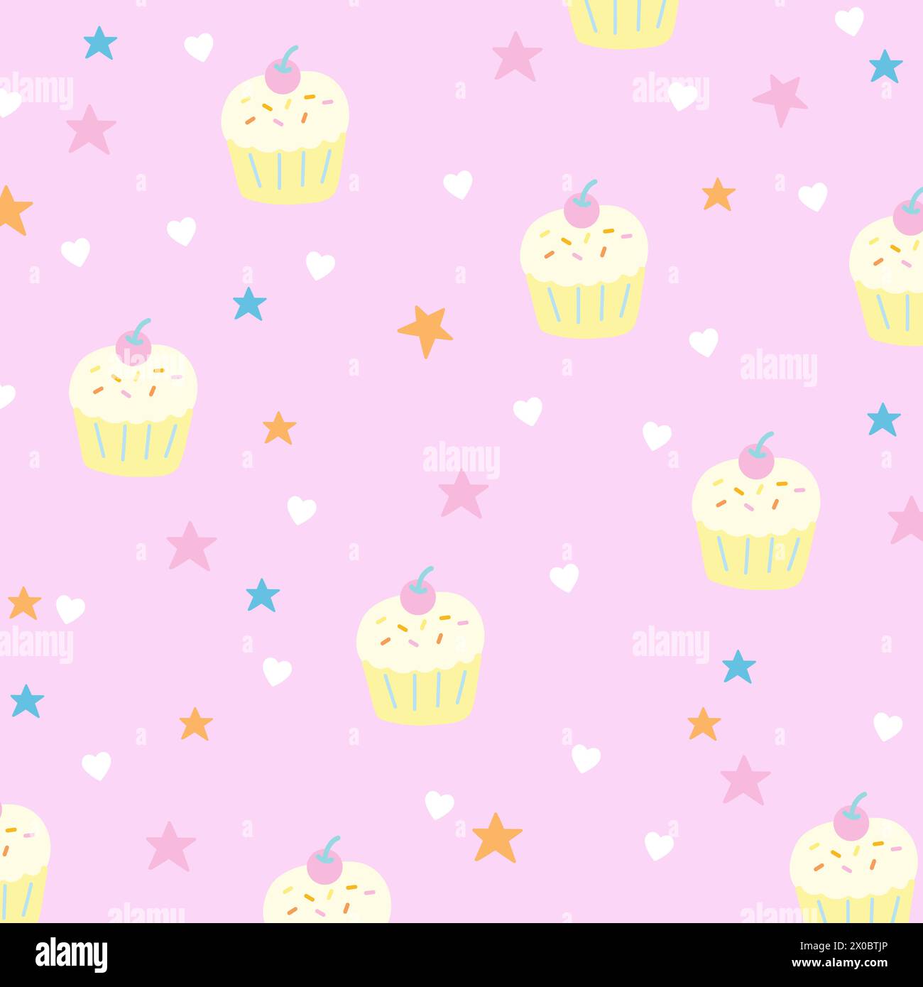 Cartoon Cupcake Background