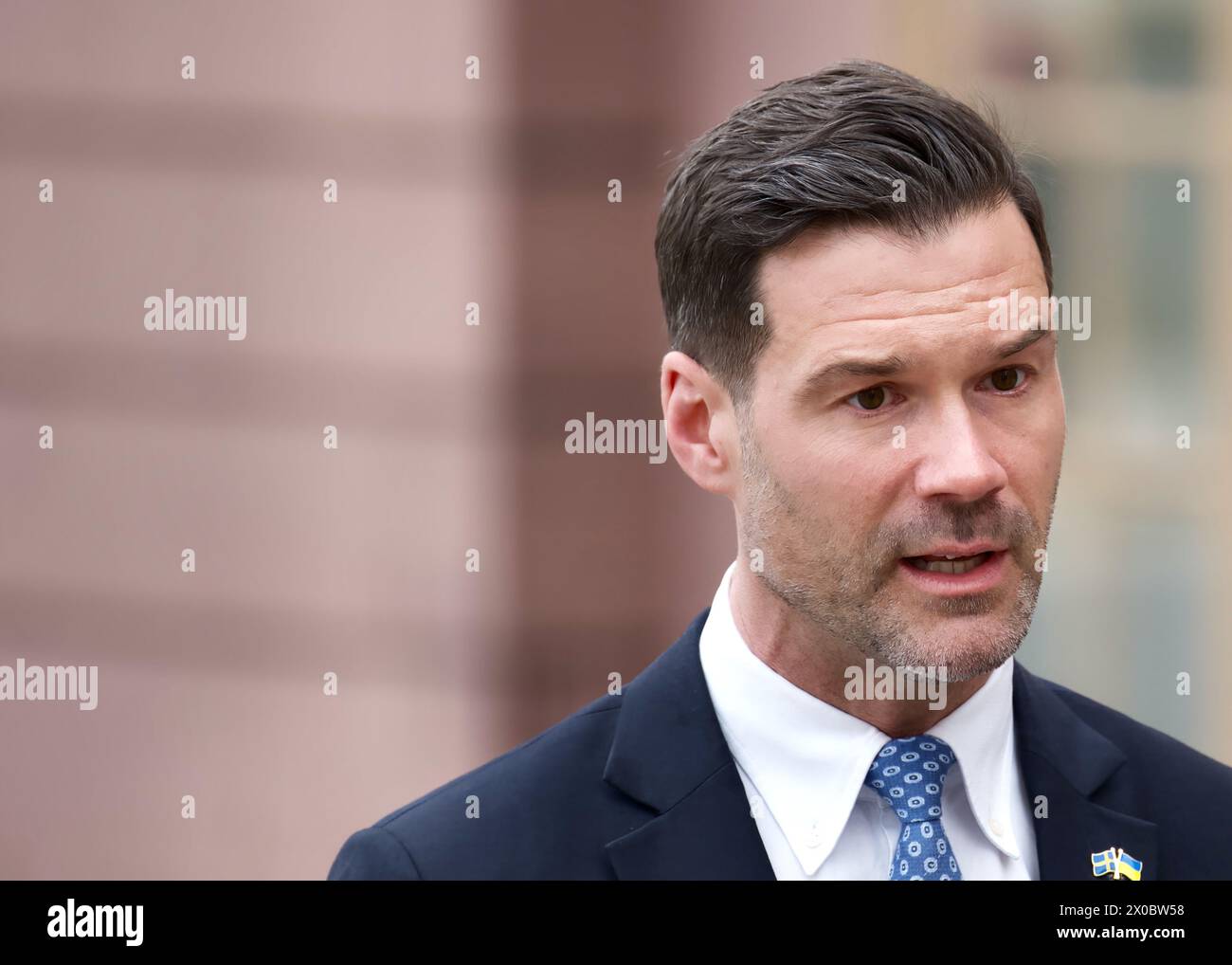STOCKHOLM, SWEDEN - APRIL 10, 2024: Minister of Foreign Trade Johan ...