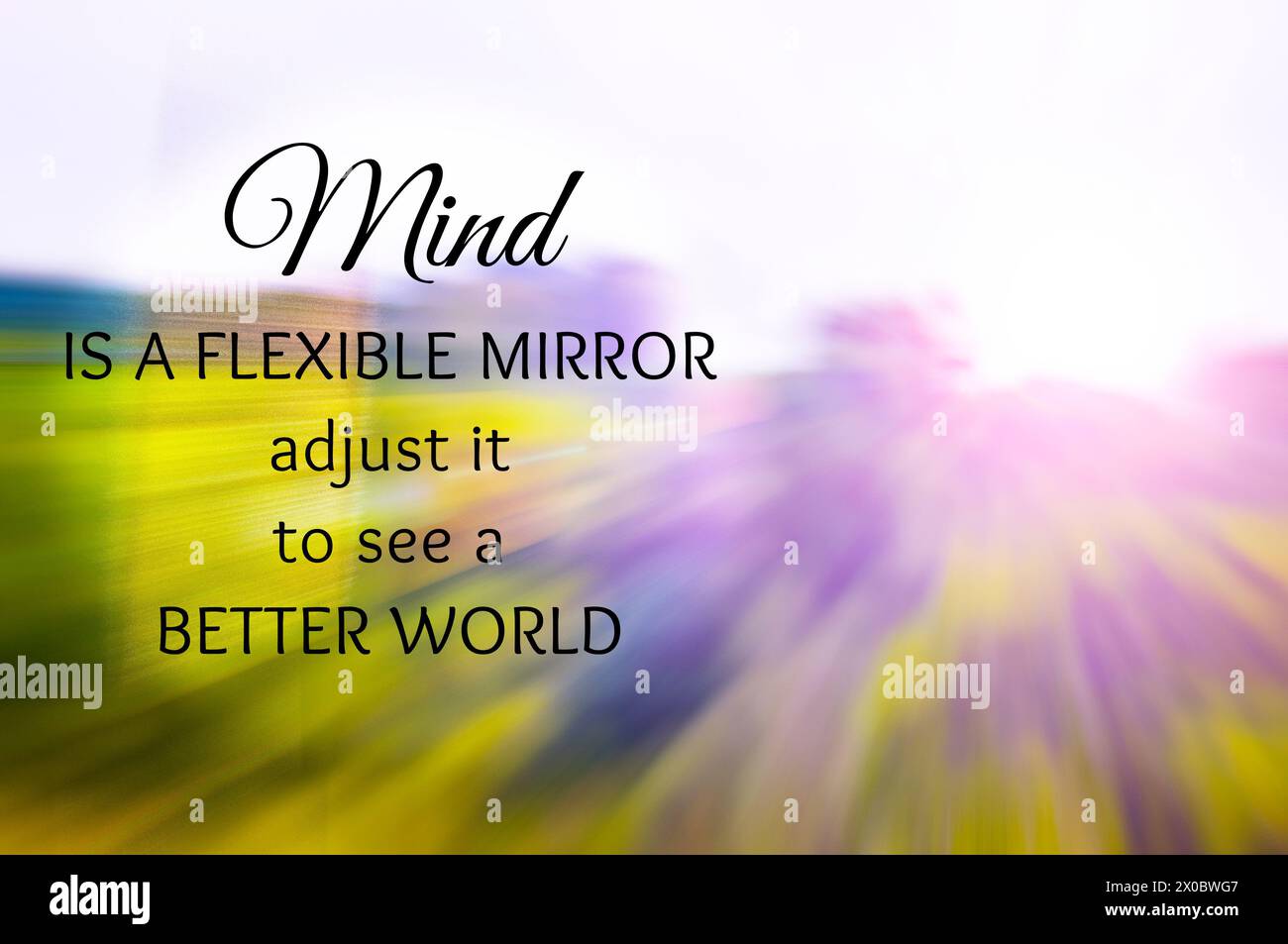 Mind is a flexible mirror, adjust it to see a better world ...