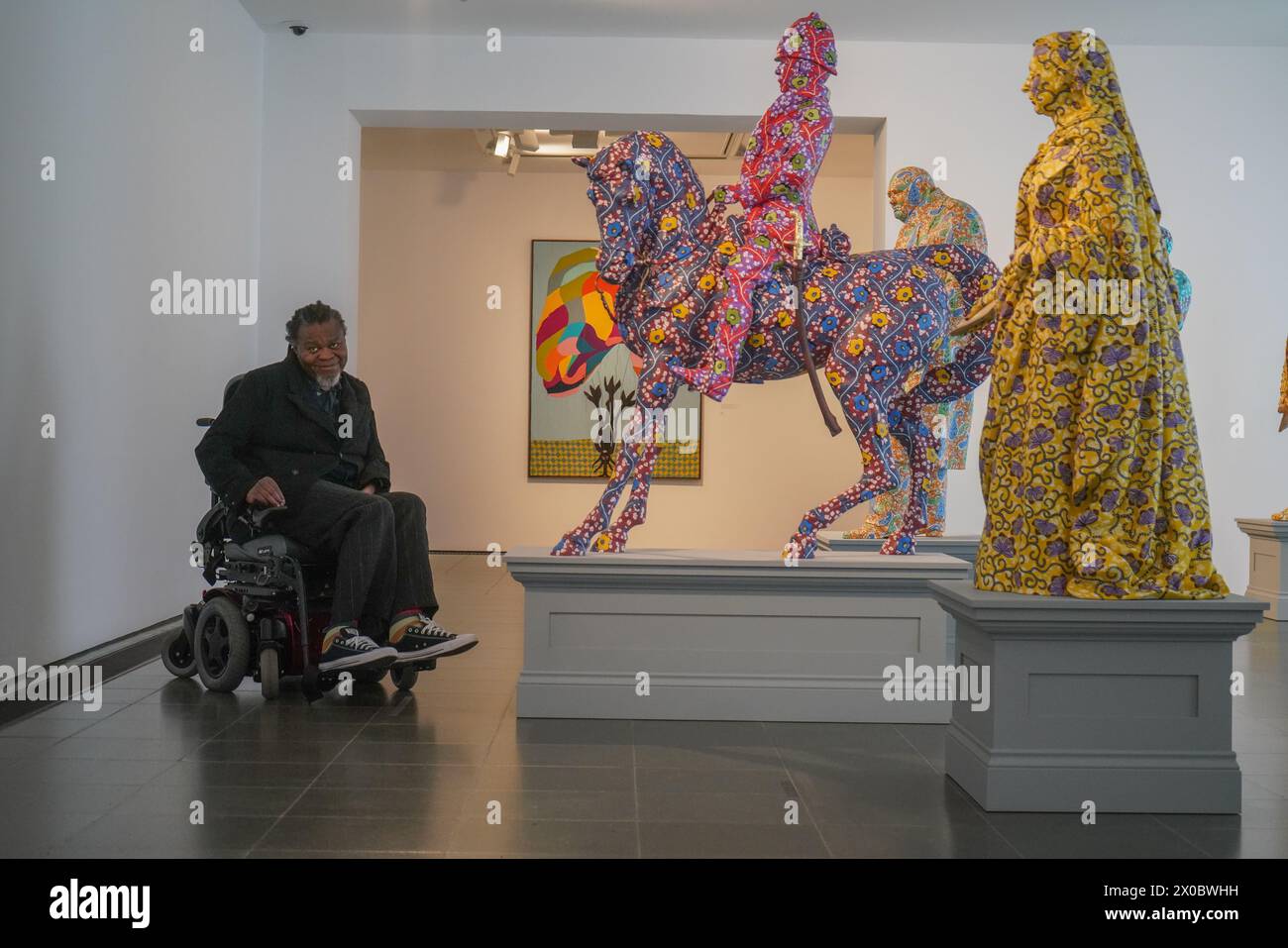London 11 April 2024 . Yinka Shonibare (Pictured) with the Decolonised ...