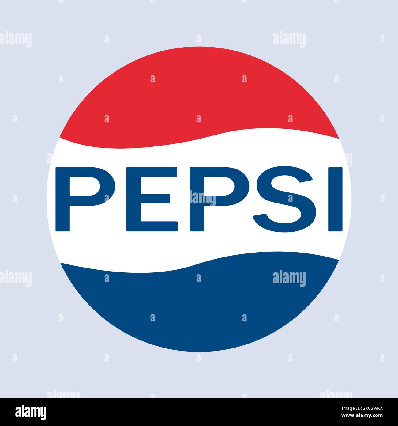 Pepsi logotype on white background. Fast food, beverage, cold ...