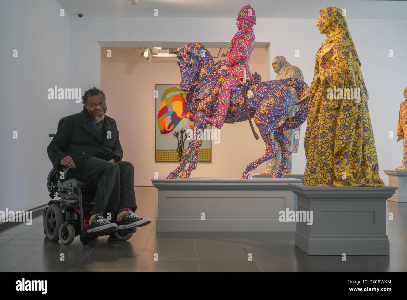 London 11 April 2024 . Yinka Shonibare (Pictured) with the Decolonised ...