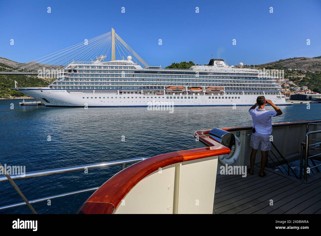 Dubrovnik, Croatia. April 10, 2024: First stop of the season for the ...