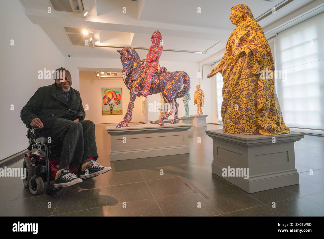 London 11 April 2024 . Yinka Shonibare (Pictured) with the Decolonised ...