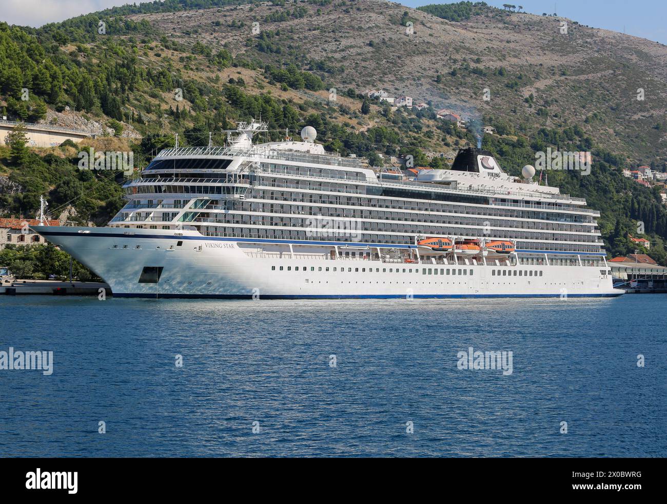 Dubrovnik, Croatia. April 10, 2024: First stop of the season for the ...