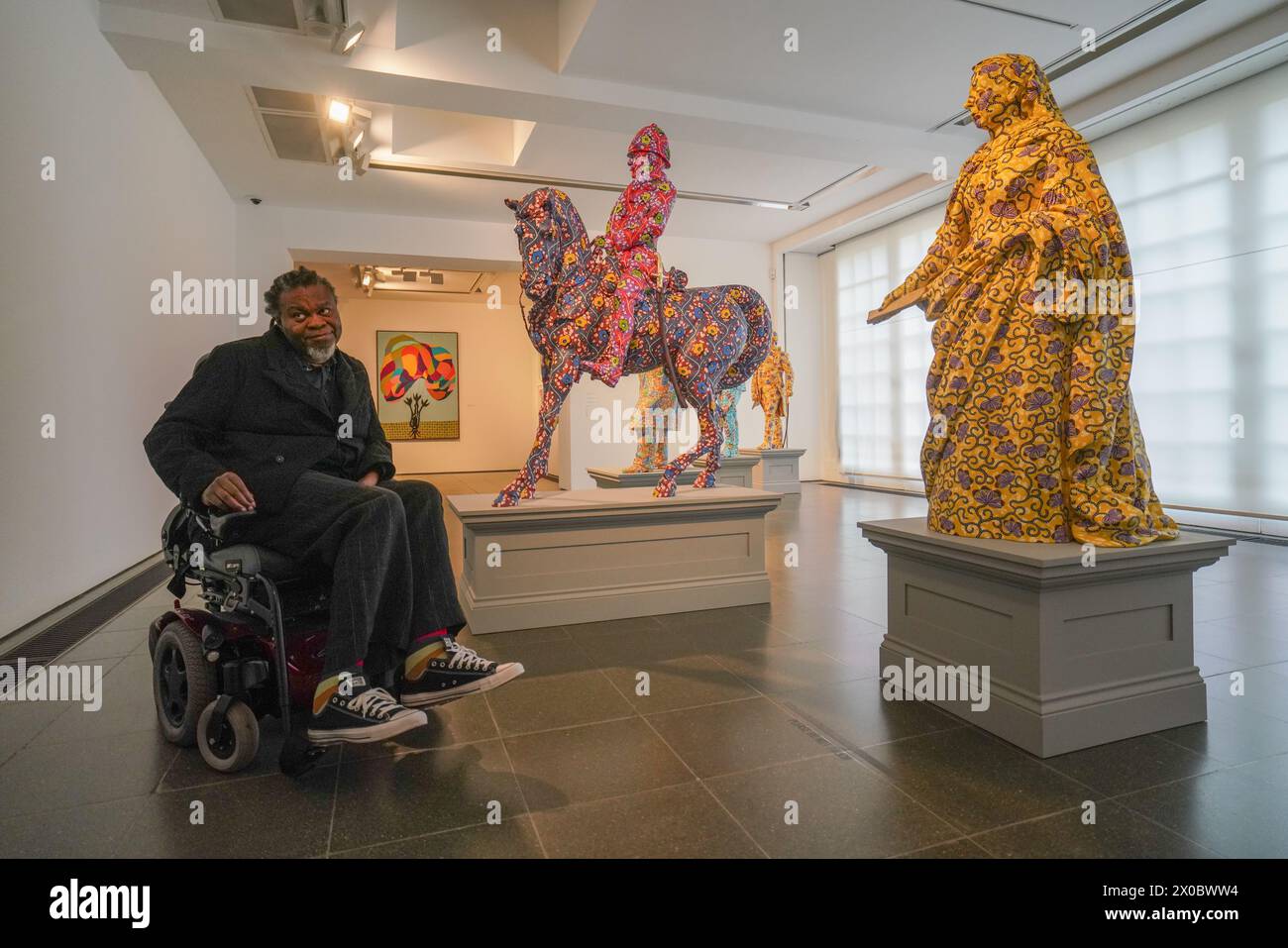 London 11 April 2024 . Yinka Shonibare (Pictured) with the Decolonised ...