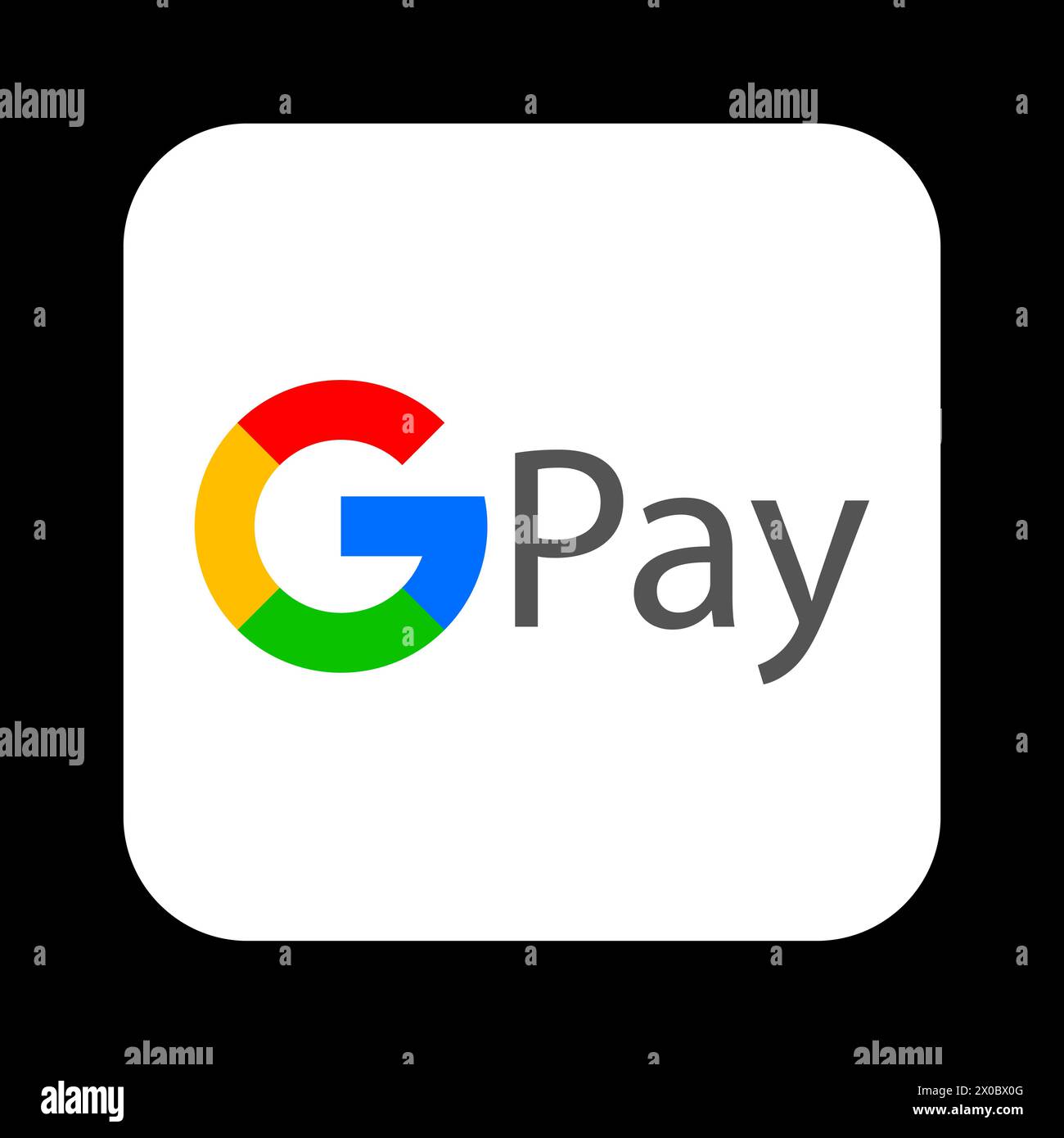 White Google Pay logotype on light blue background. Logo, Mobile ...