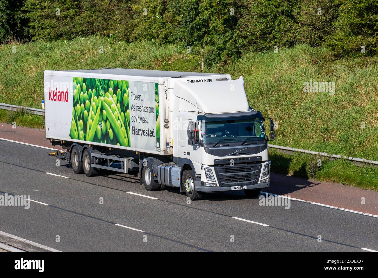2020 White Volvo FM Iceland food delivery trucks Stock Photo - Alamy