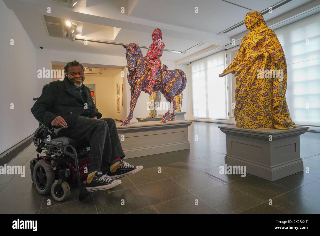 London 11 April 2024 . Yinka Shonibare (Pictured) with the Decolonised ...