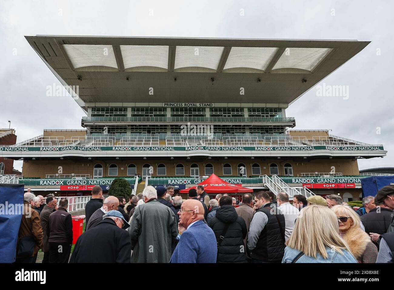 Book makers sign in infant of the Princess Royal Stand ahead of the ...