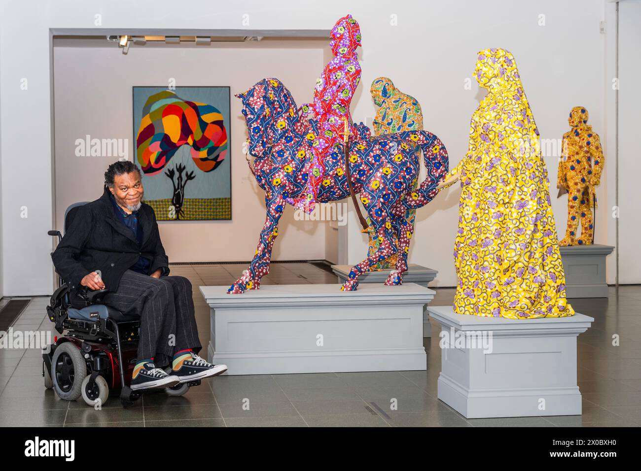 London, UK. 11 Apr 2024. Yinka Shonibare with Decolonised Structures ...