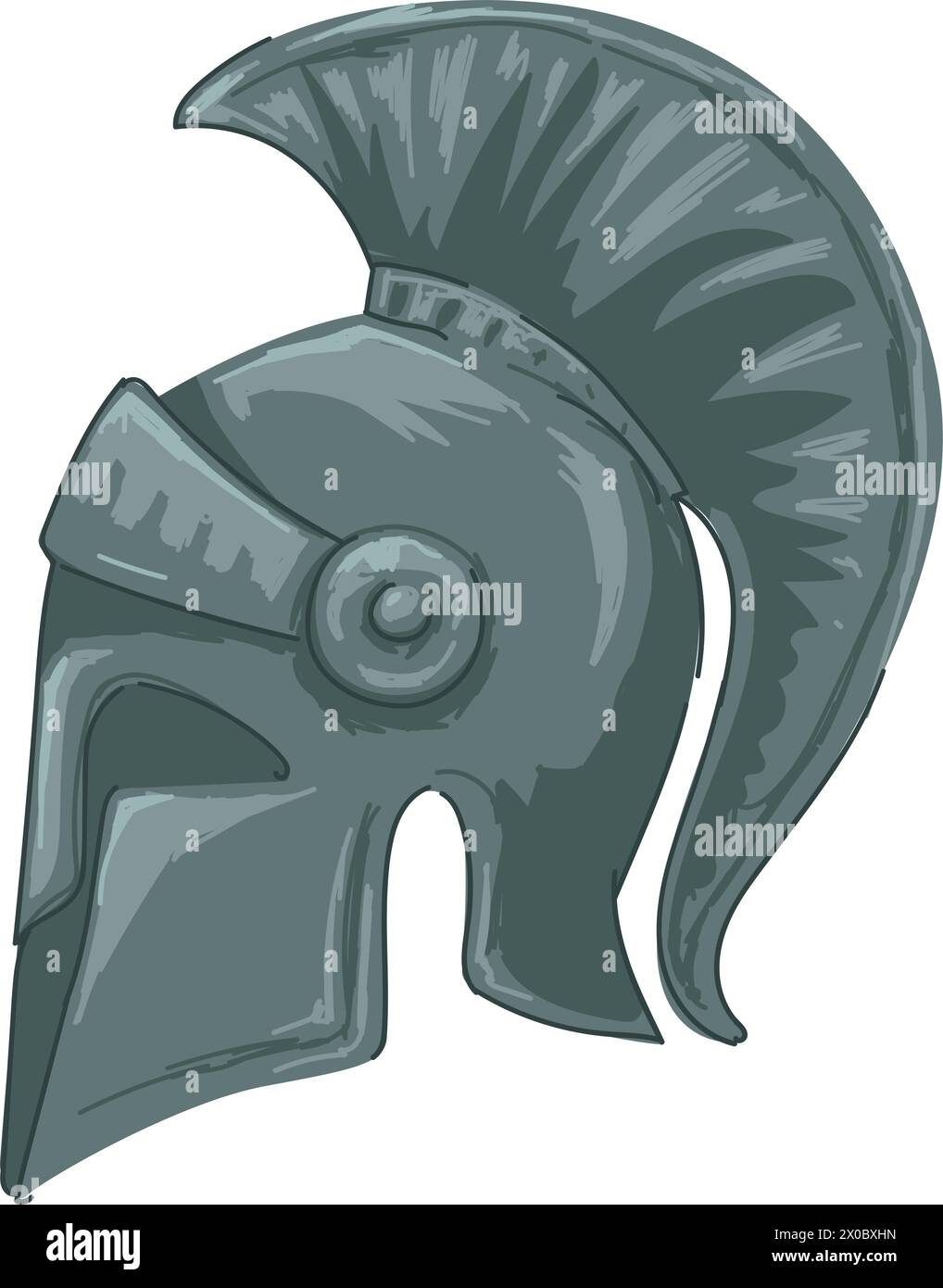 Metal helmet used for battle and fights antiquity Stock Vector Image ...