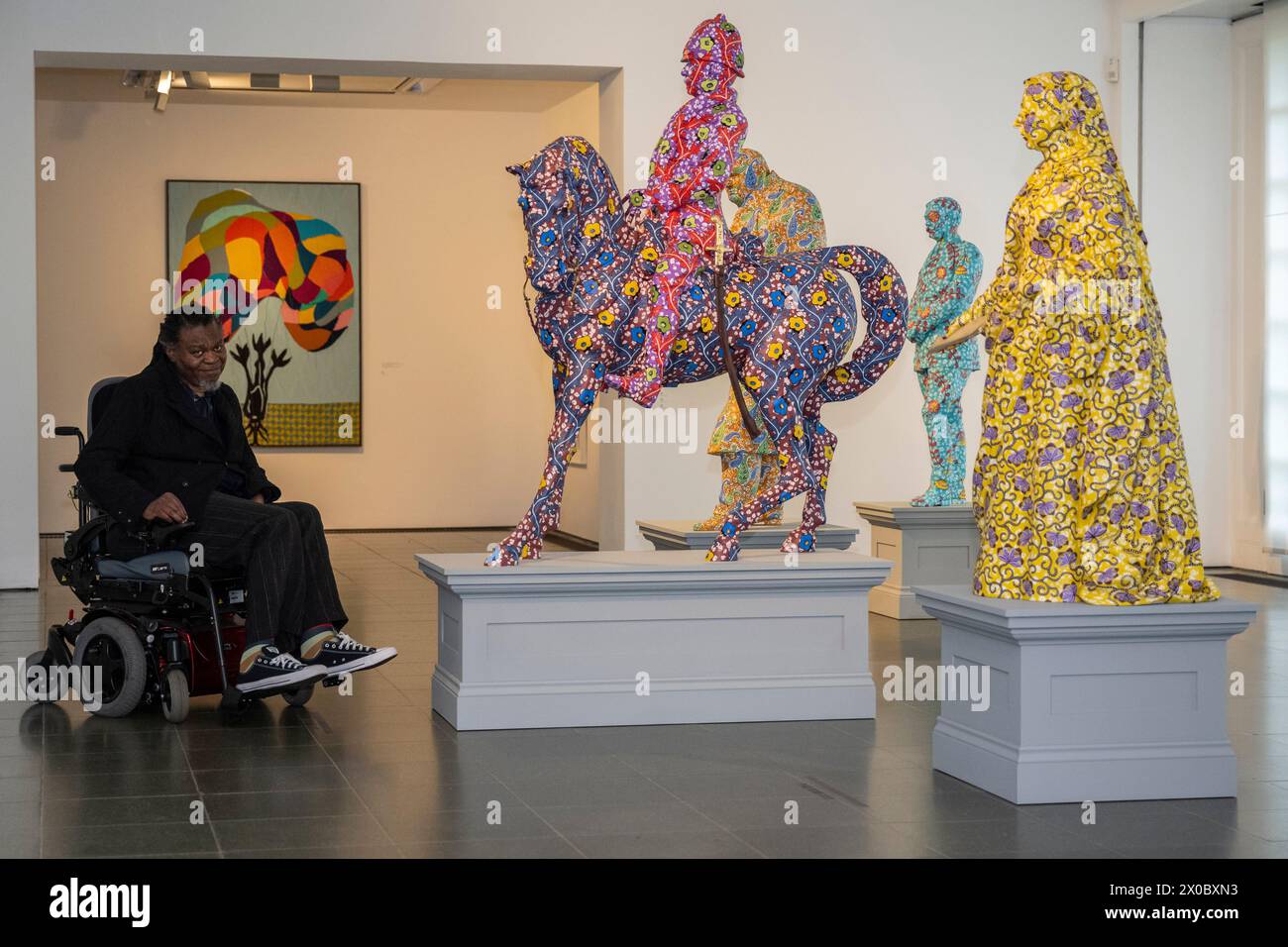 London, UK. 11 April 2024. British Nigerian artist Yinka Shonibare with ...