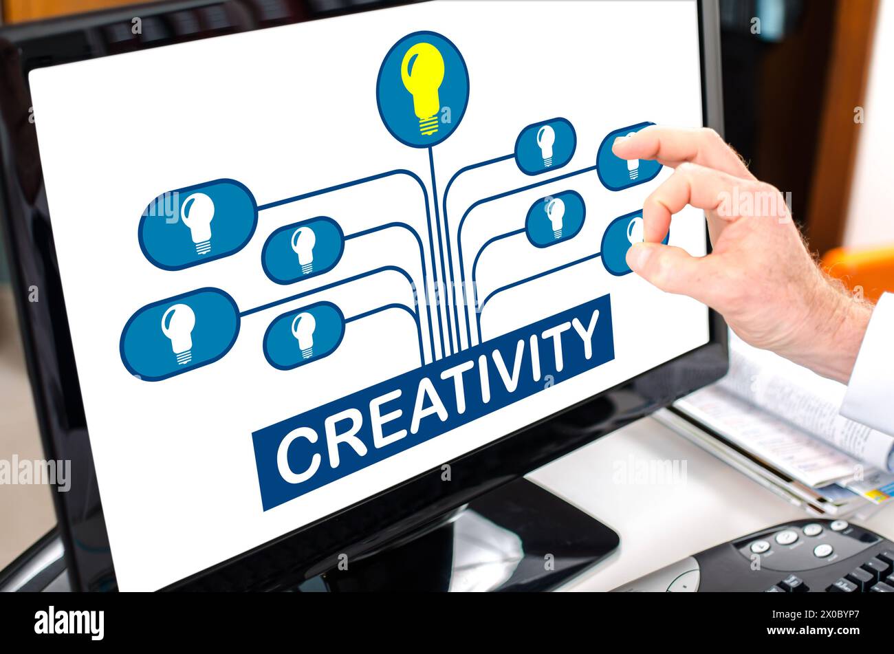 Creativity concept shown on a computer screen Stock Photo - Alamy
