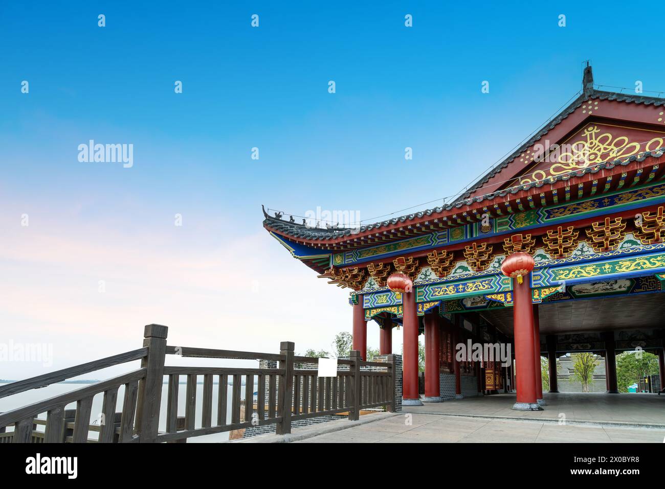 Chinese-style historical building in Yueyang Tower Park, Yueyang, China ...