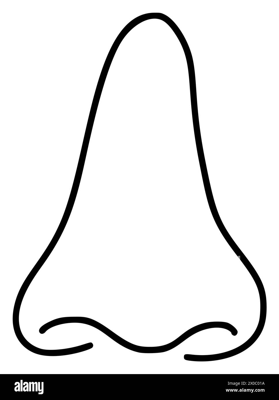 Human nose line simple minimalist icon. Element for design packaging ...