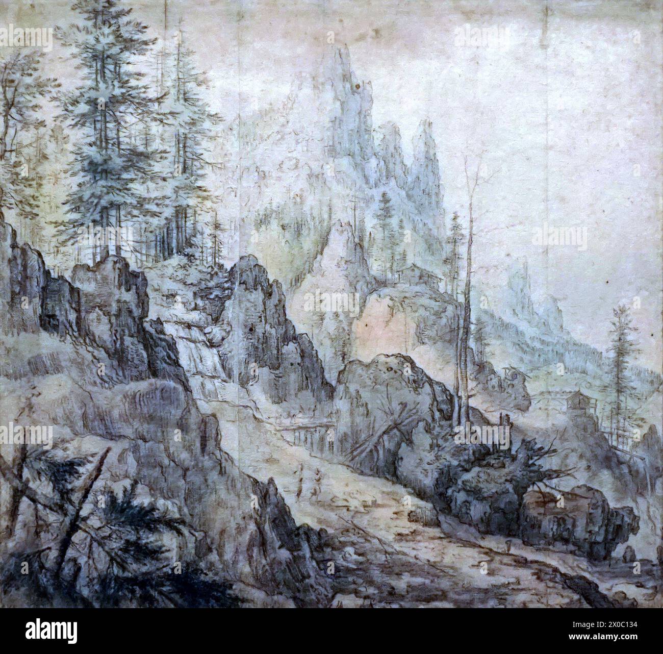 Mountain Landscape with Waterfall (1606-1607) by Roelant Savery (1576 ...
