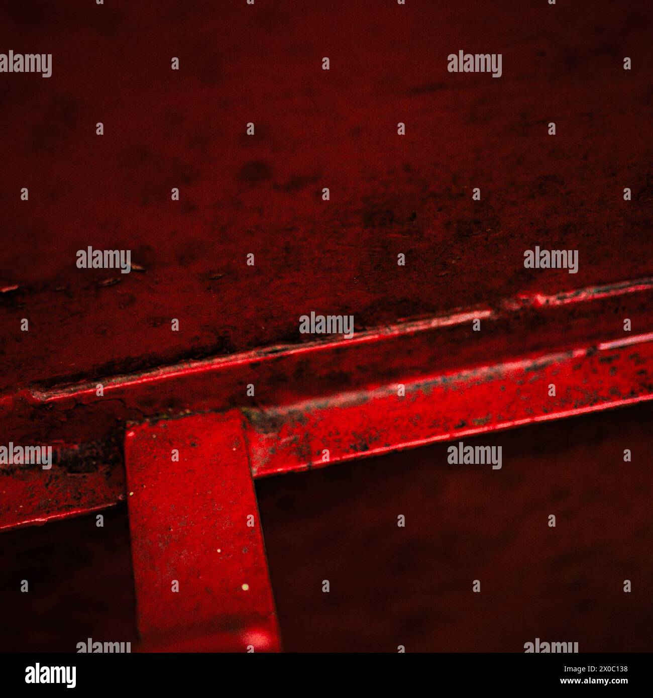 red heavy metal close up. The power of the red color Stock Photo - Alamy