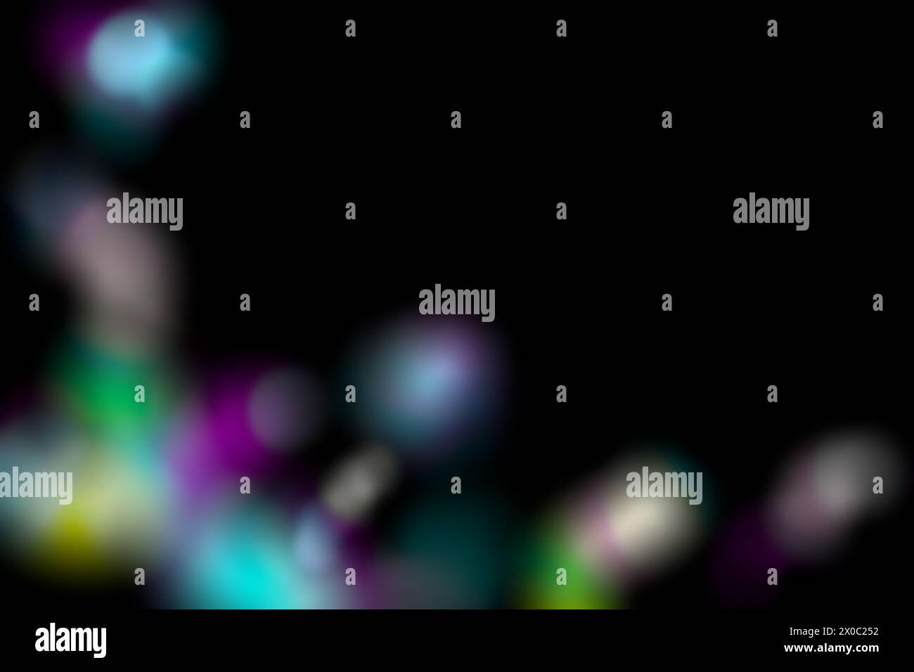 Dynamic lens flare and rainbow prism effect on black background ...