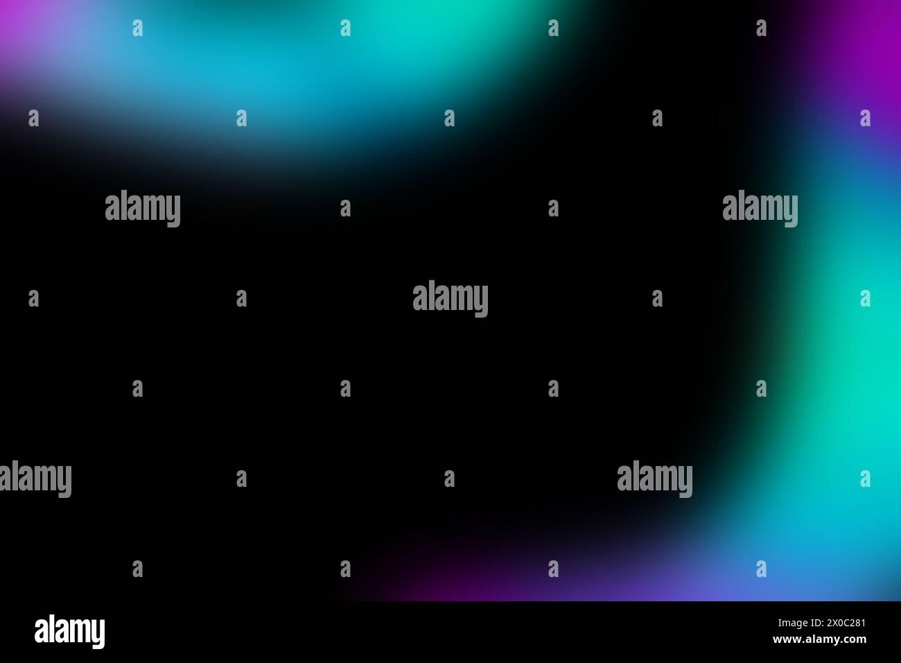 Dynamic lens flare and rainbow prism effect on black background ...