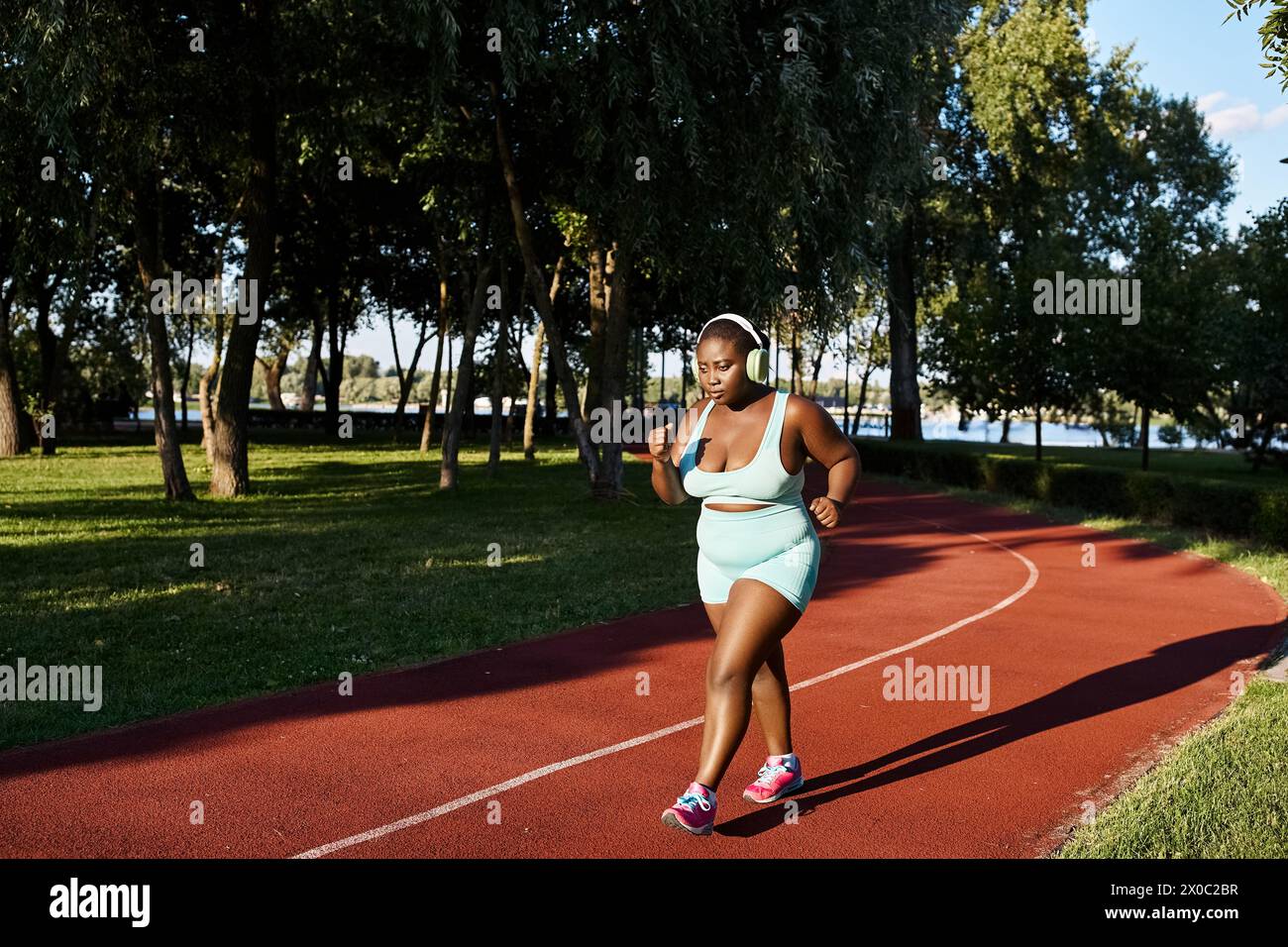 Woman runs energetically on hi-res stock photography and images - Alamy