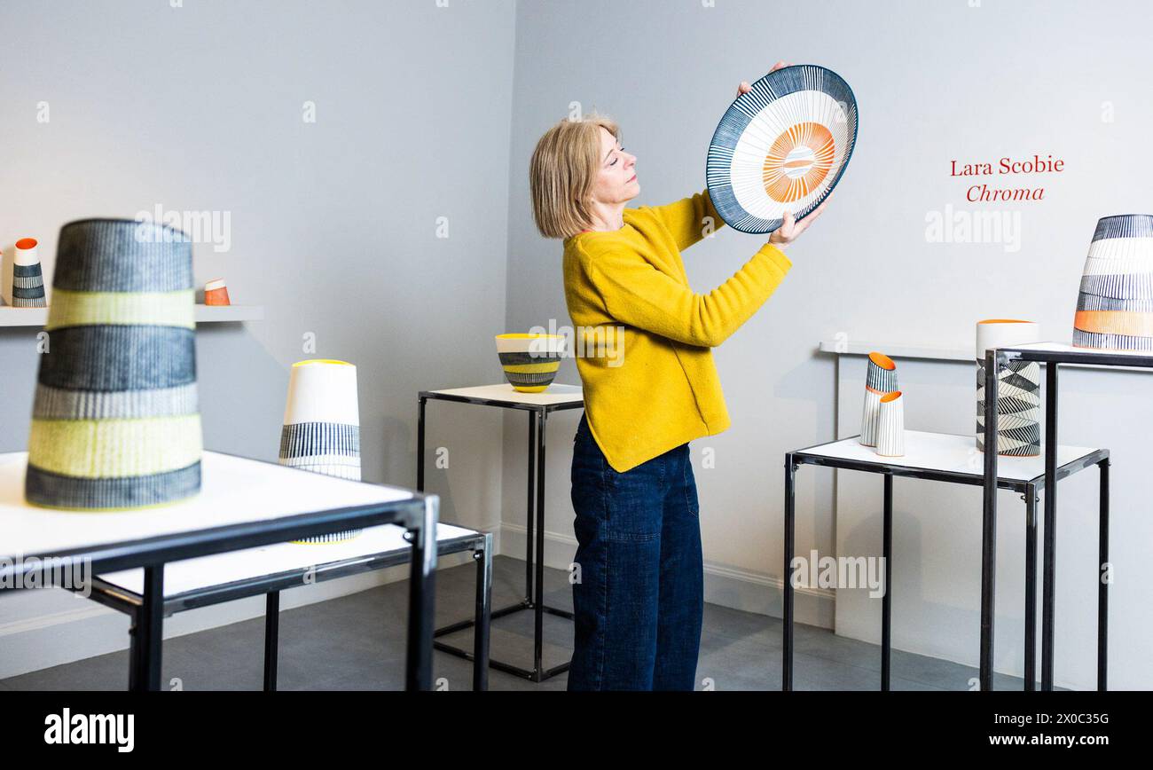 Edinburgh, United Kingdom. 11 April, 2024 Pictured: Lara Scobie with a ...