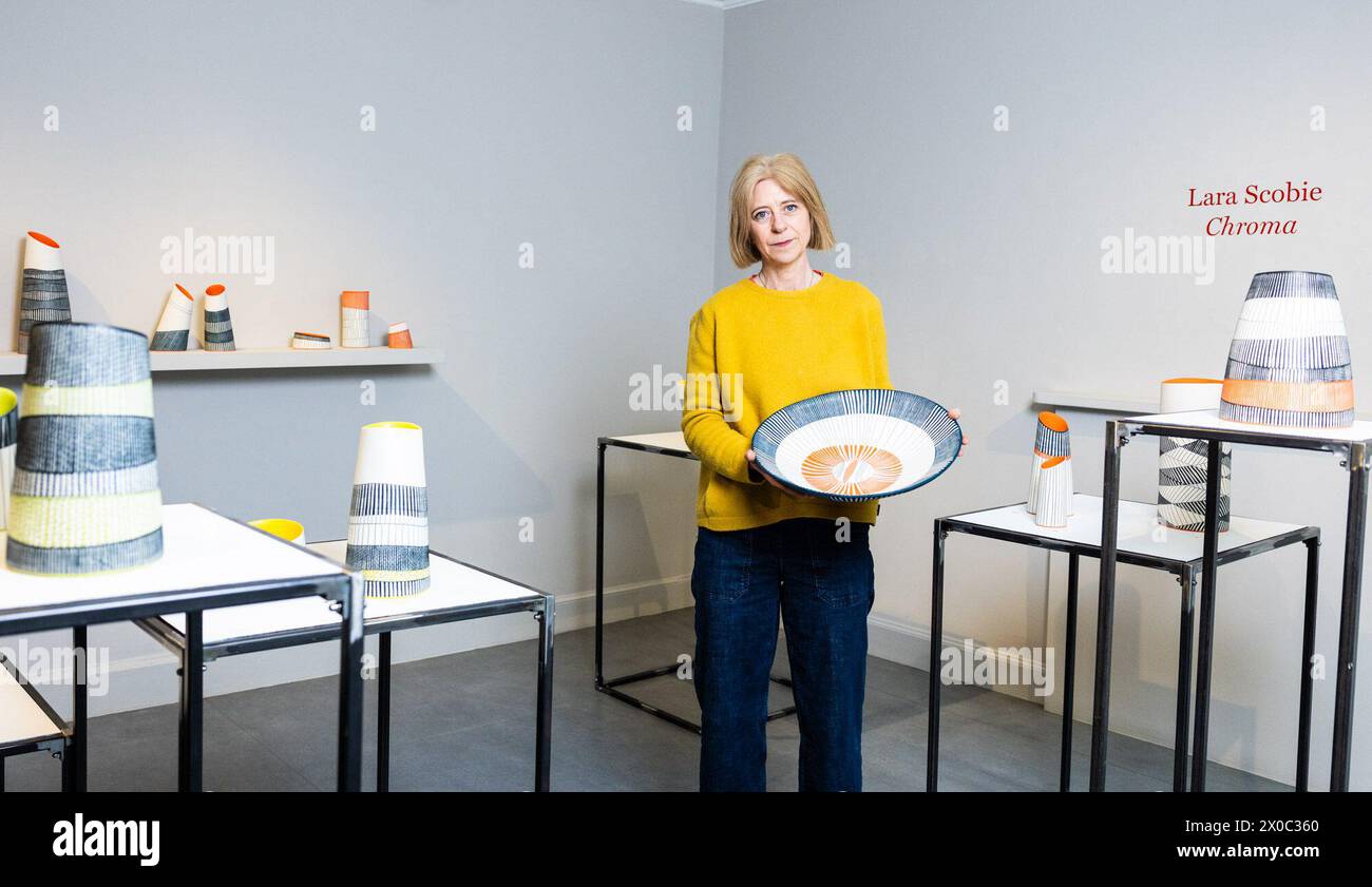 Edinburgh, United Kingdom. 11 April, 2024 Pictured: Lara Scobie with a ...