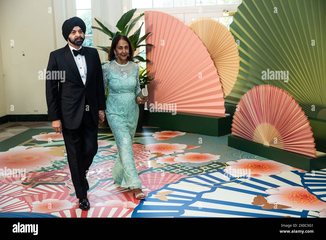 Mr. Ajay Banga & Mrs. Ritu Banga arrive for the State Dinner hosted by ...