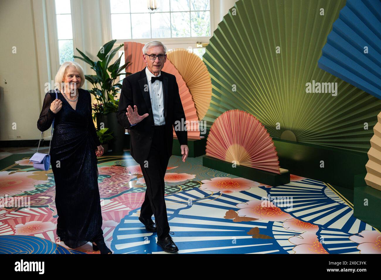Governor Tony Evers (Democrat of Wisconsin) & Mrs. Kathy Evers arrive ...