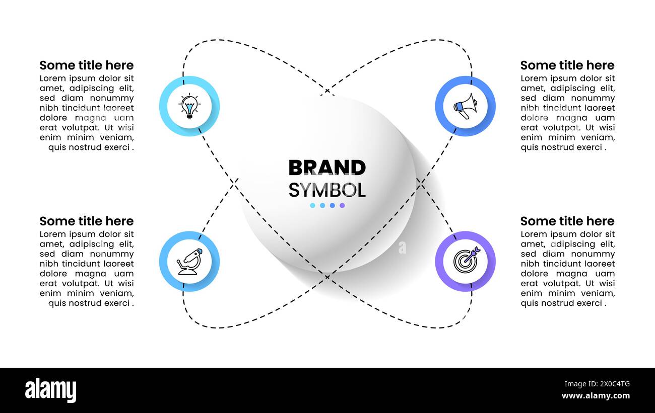Infographic template with icons and 4 options or steps. Sphere. Can be ...