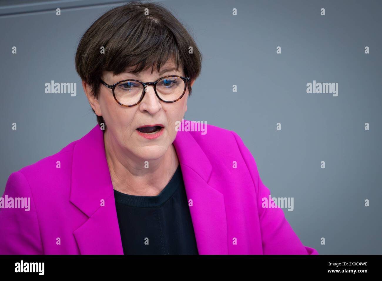 Deutscher Bundestag, 163. Plenarsitzung Saskia Esken SPD im Portrait ...