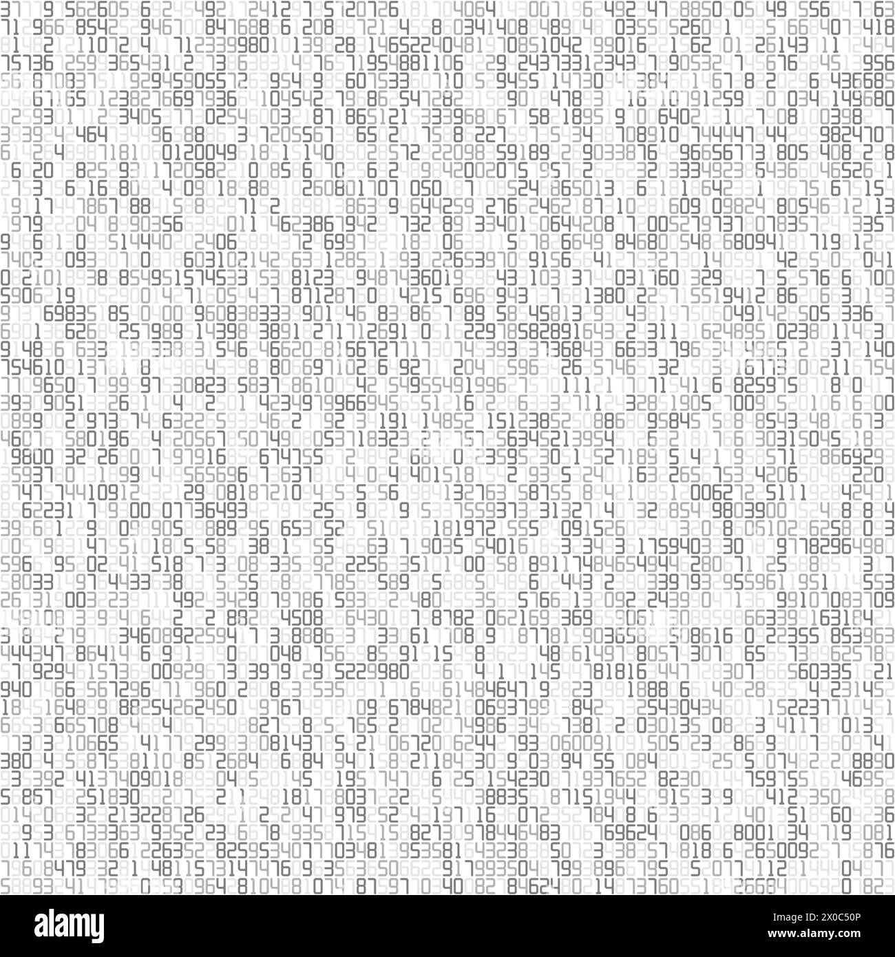 The matrix. A background with a chaotic arrangement of numbers ...