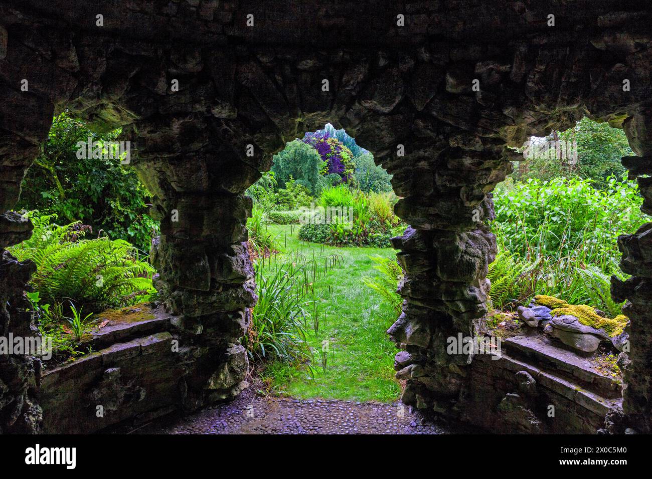 The 18th-century Rustic Grotto at Tullynally Castle, Near Castlepollard ...