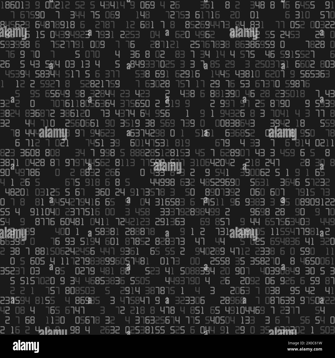 The matrix. A background with a chaotic arrangement of numbers. Technological cyberspace ...