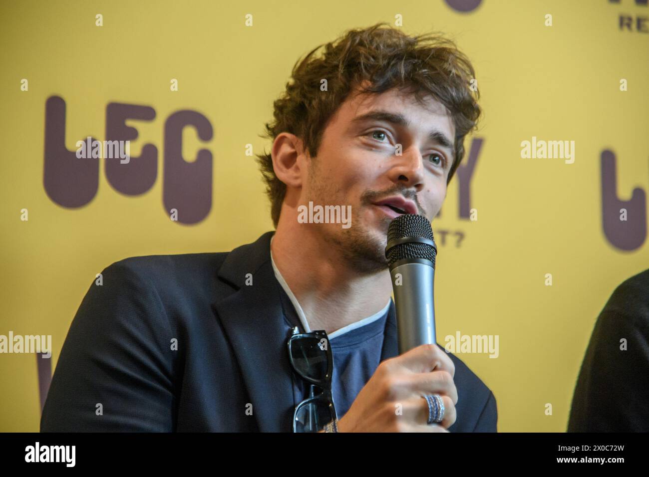 Milano, Italia. 11th Apr, 2024. Charles Leclerc alla Presentazione ...