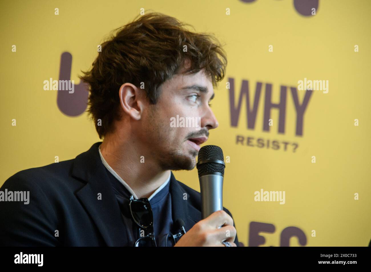 Milano, Italia. 11th Apr, 2024. Guido Martinetti, Charles Leclerc ...