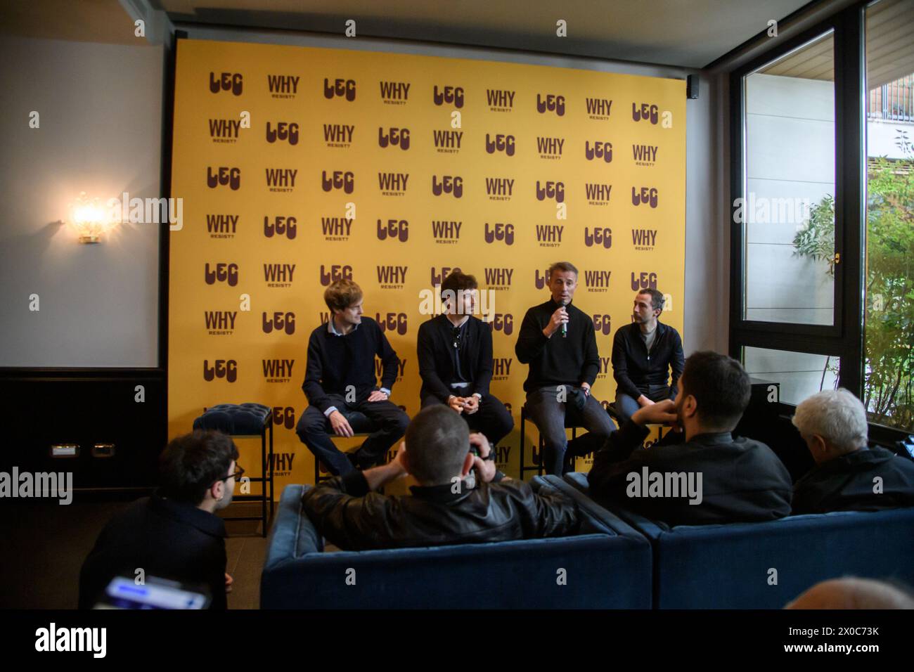 Milano, Italia. 11th Apr, 2024. Guido Martinetti, Charles Leclerc ...