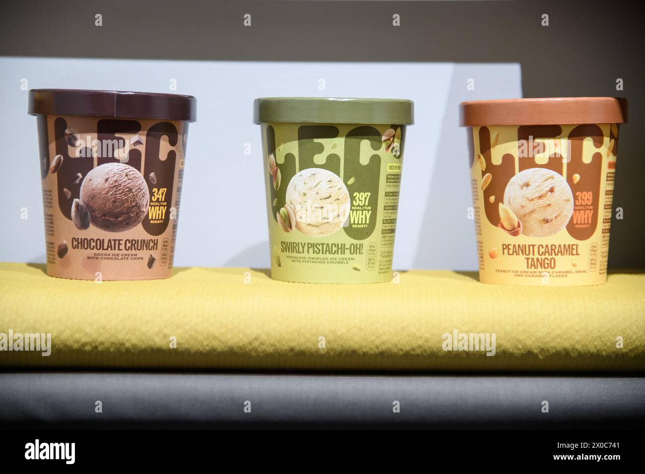 Milano, Italia. 11th Apr, 2024. Presentazione della linea di gelati Lec ...