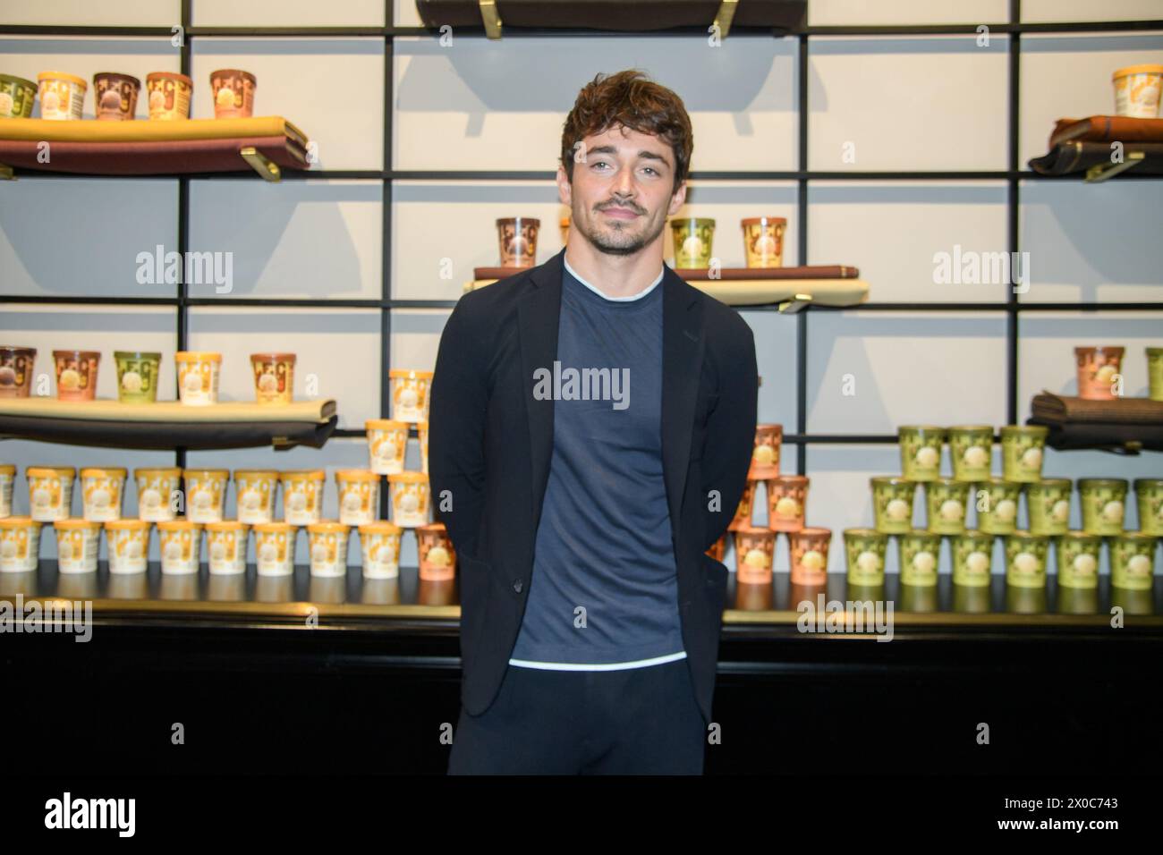 Milano, Italia. 11th Apr, 2024. Charles Leclerc alla Presentazione ...