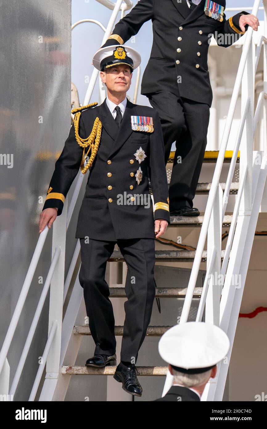 Prince Edward, the Duke of Edinburgh, during the Service of Dedication ...
