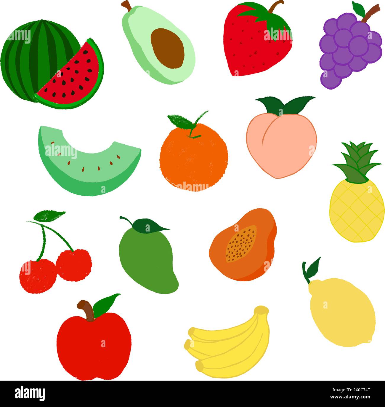 Mango and avocado salad Stock Vector Images - Alamy