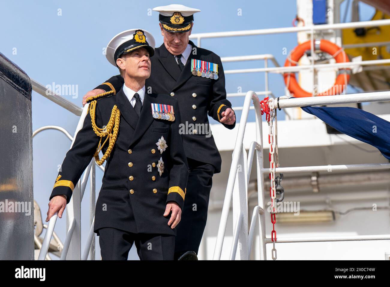 Prince Edward, the Duke of Edinburgh, during the Service of Dedication ...