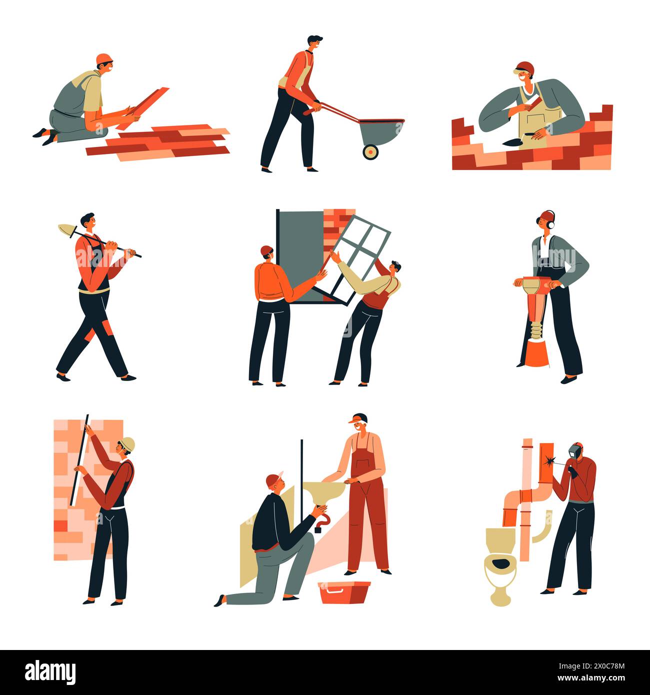 Builders scaffolding Cut Out Stock Images & Pictures - Alamy